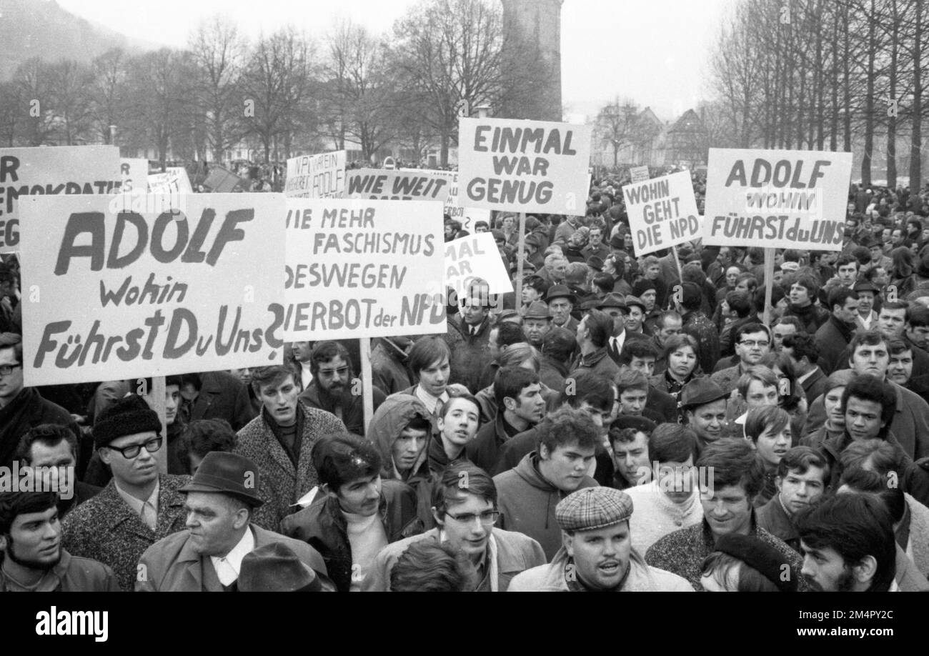 The 4th party congress of the radical right-wing NPD on 13 February ...