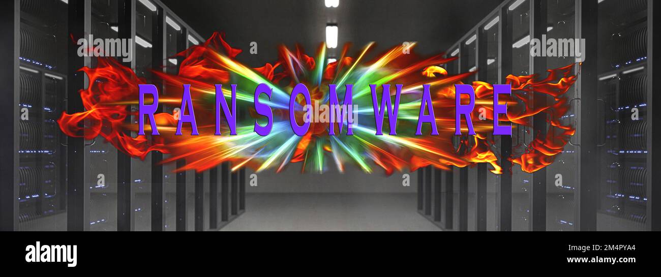 Symbol image, ransomware, data centres, servers, cyber security, cyber ...