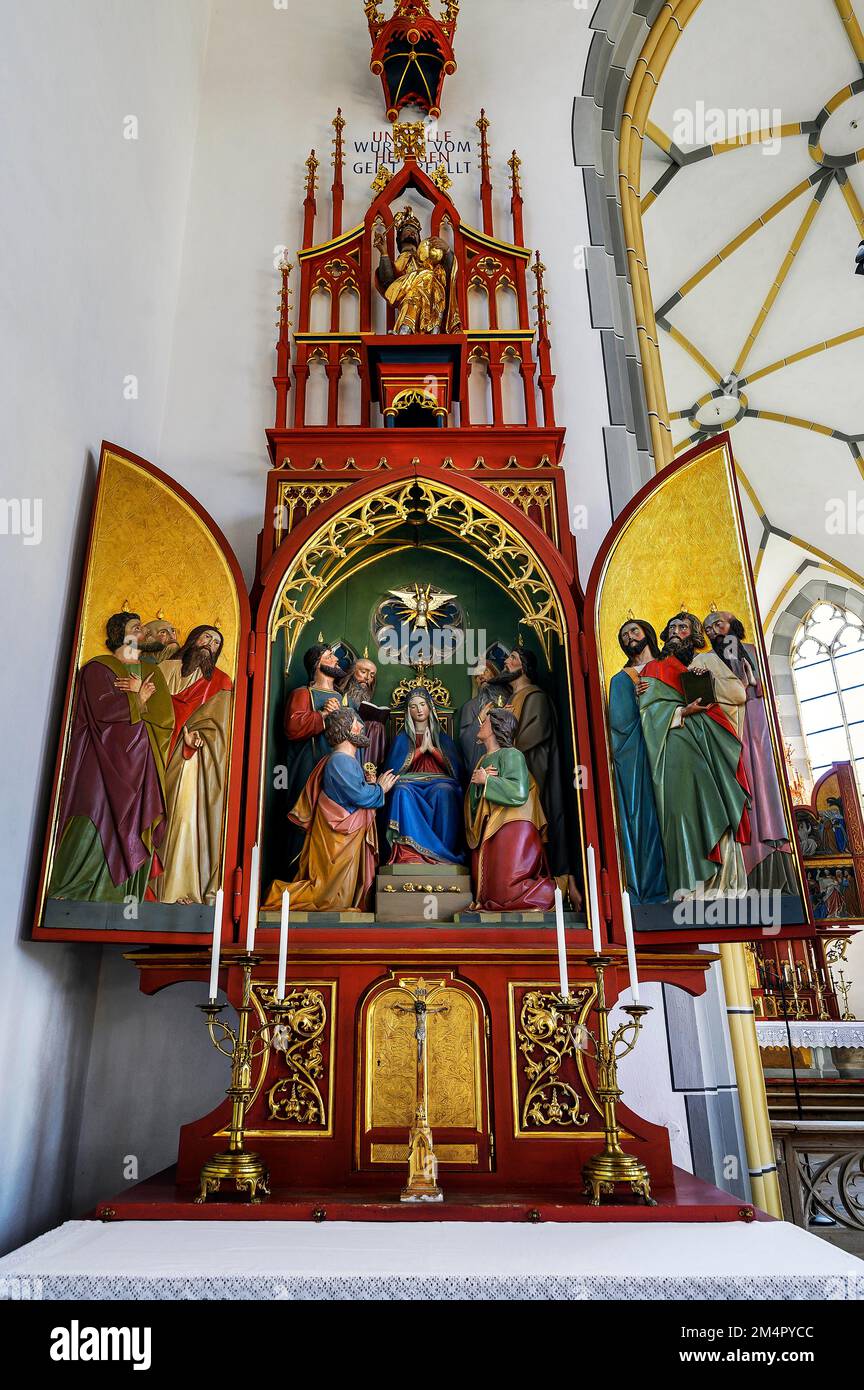 Side altar, St. Johann Baptist Parish Church, Oberstdorf, Allgaeu ...
