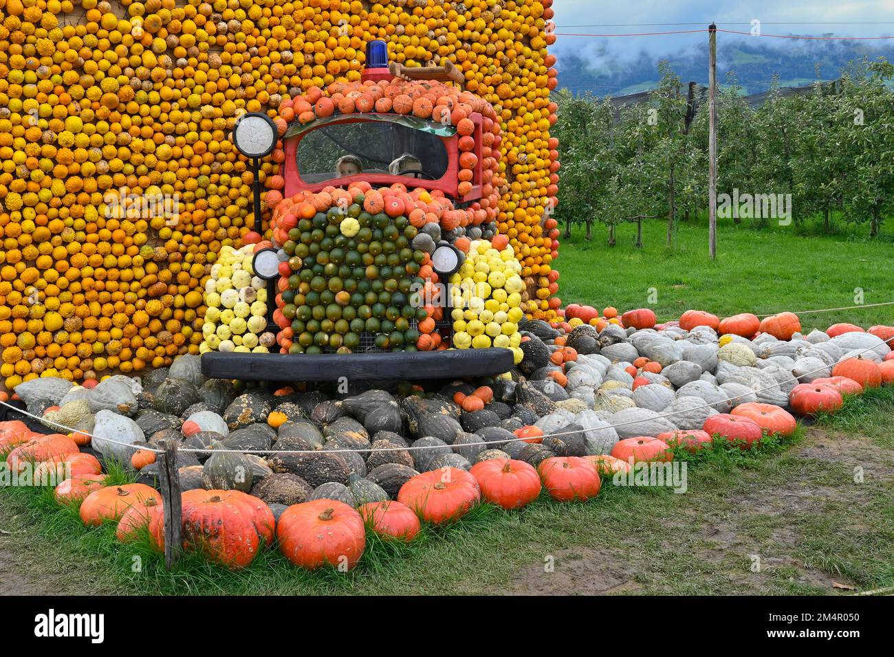 Figure Fire Truck Pumpkins (Cucurbita Stock Photo - Alamy