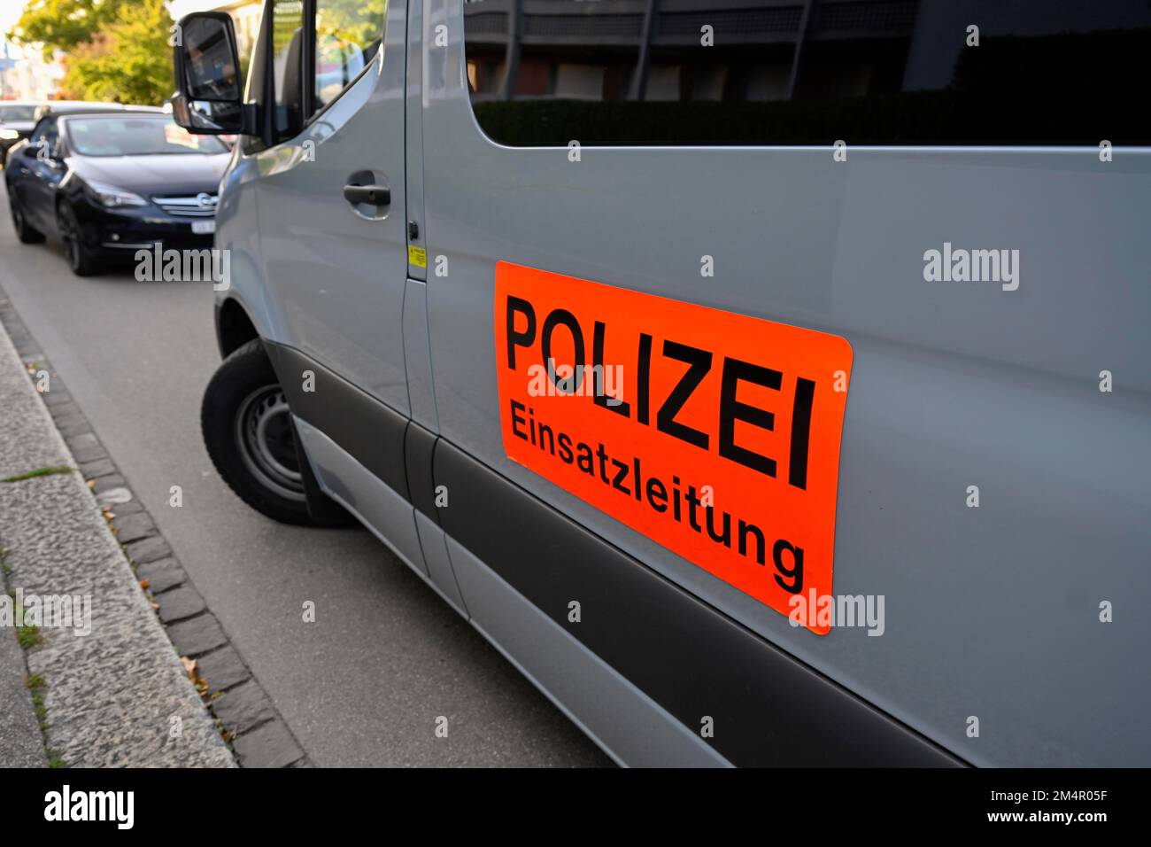 Van with police command lettering Stock Photo - Alamy