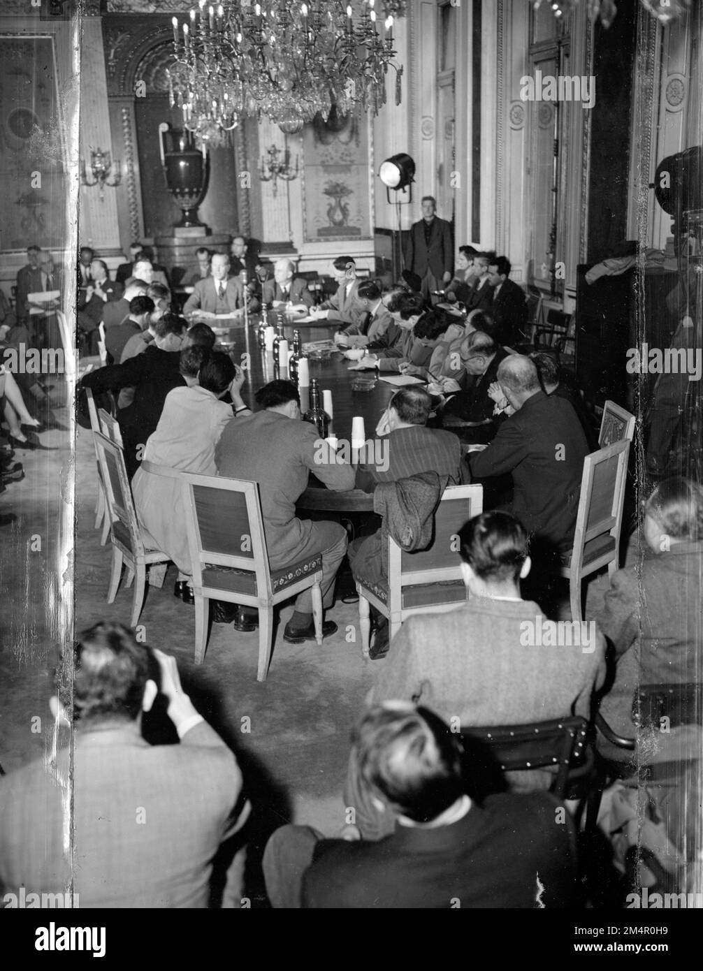 Wm. C. Foster Visits ECA Headquarters in Paris. Photographs of Marshall ...