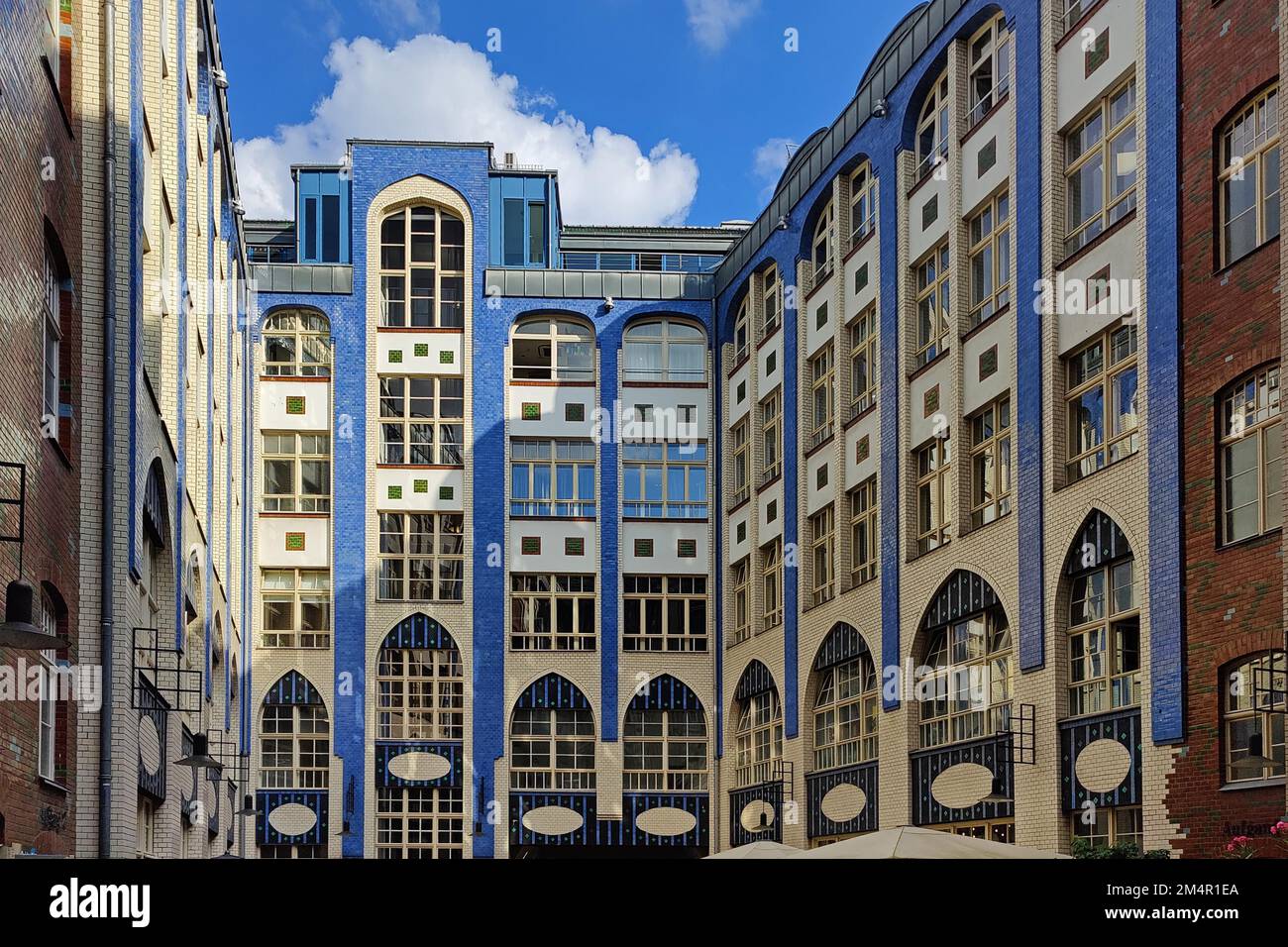 Hackesche Hoefe, facade in the 1st courtyard, east side, Endellscher ...