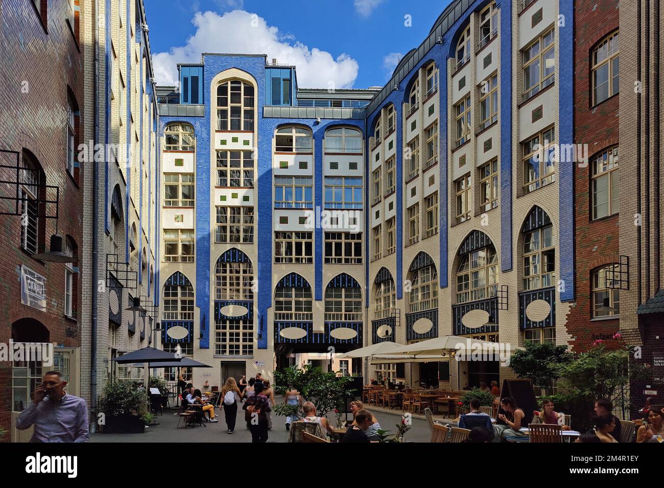 Hackesche Hoefe, facade in the 1st courtyard, east side, Endellscher ...