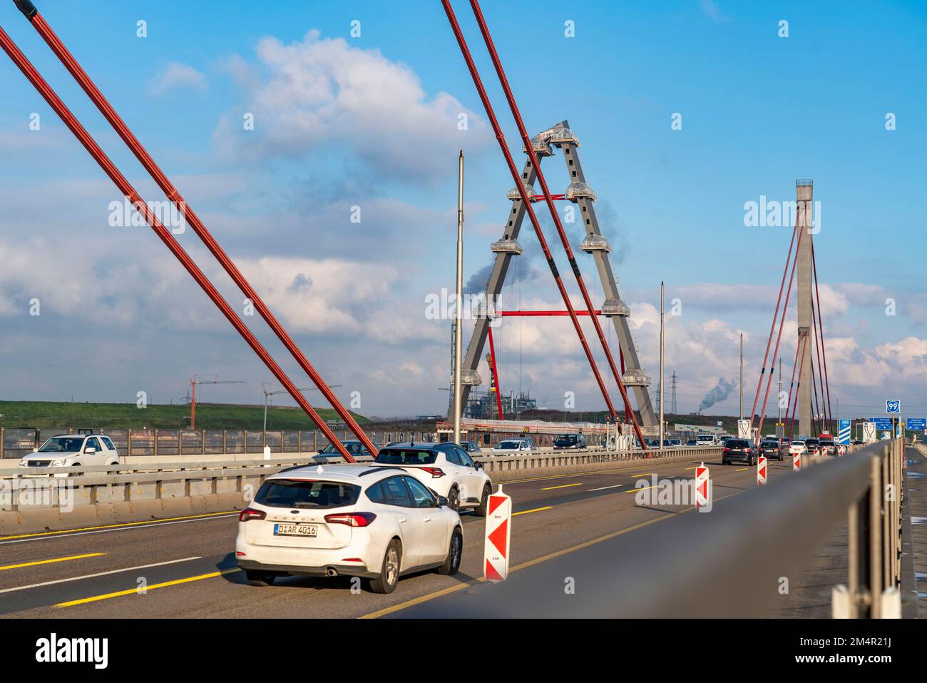 New construction of the A1 motorway bridge over the Rhine near ...