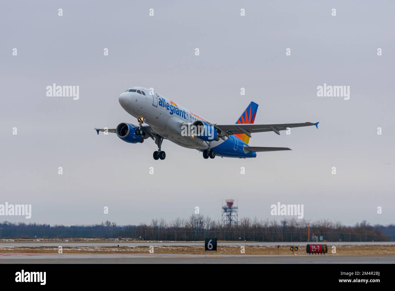 Rockford Il Usa December 21 2022 Allegiant Air Airbus A319 100