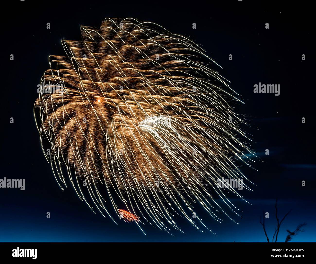 a Stunning fireworks show against night sky Stock Photo - Alamy