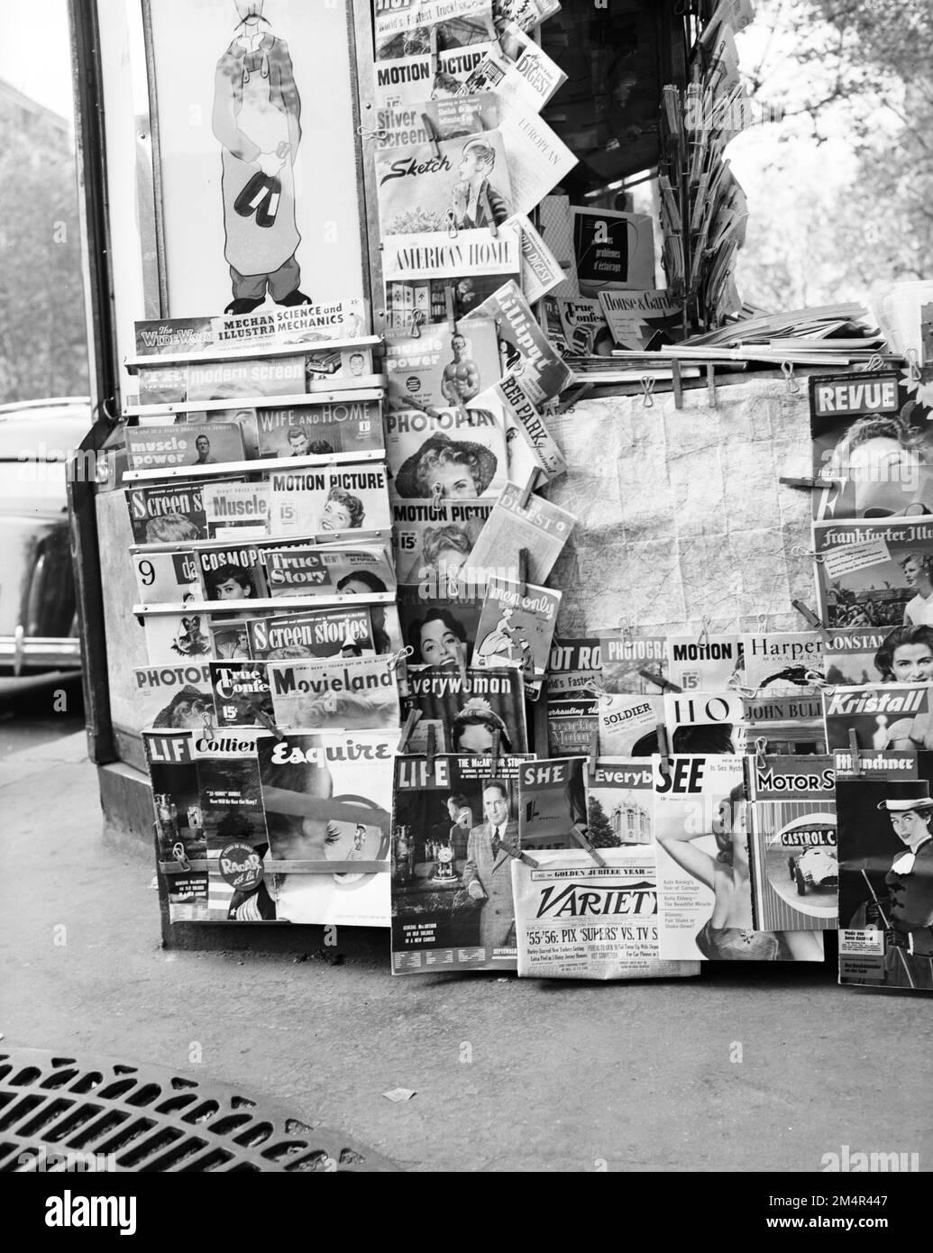 Newspaper Stands in Paris, with Magazine Display. Photographs of ...