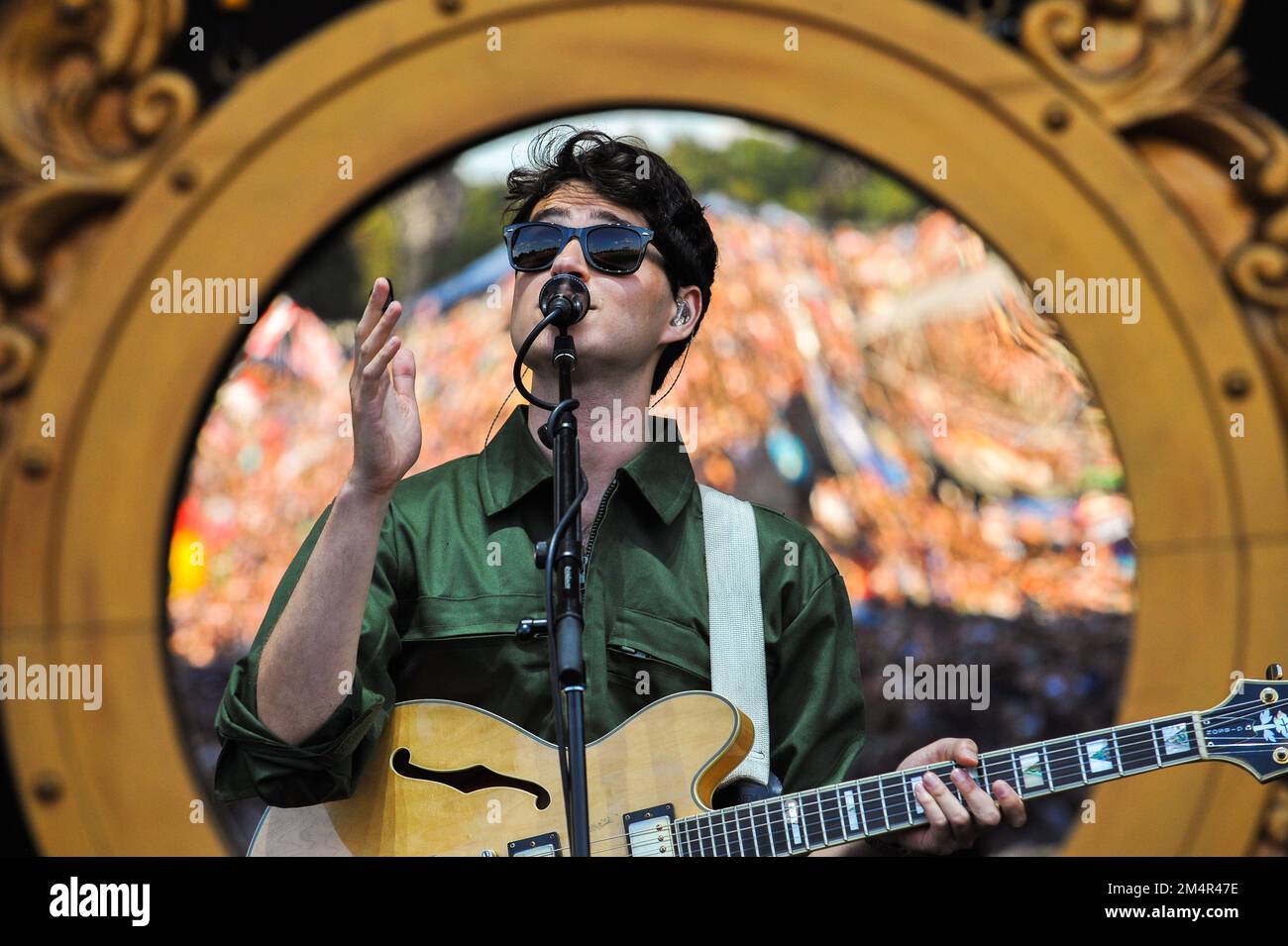 Austin City Limits - Vampire Weekend in concert Stock Photo - Alamy