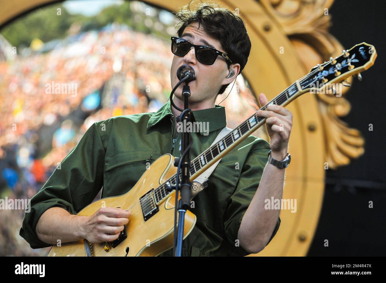 Austin City Limits - Vampire Weekend in concert Stock Photo - Alamy