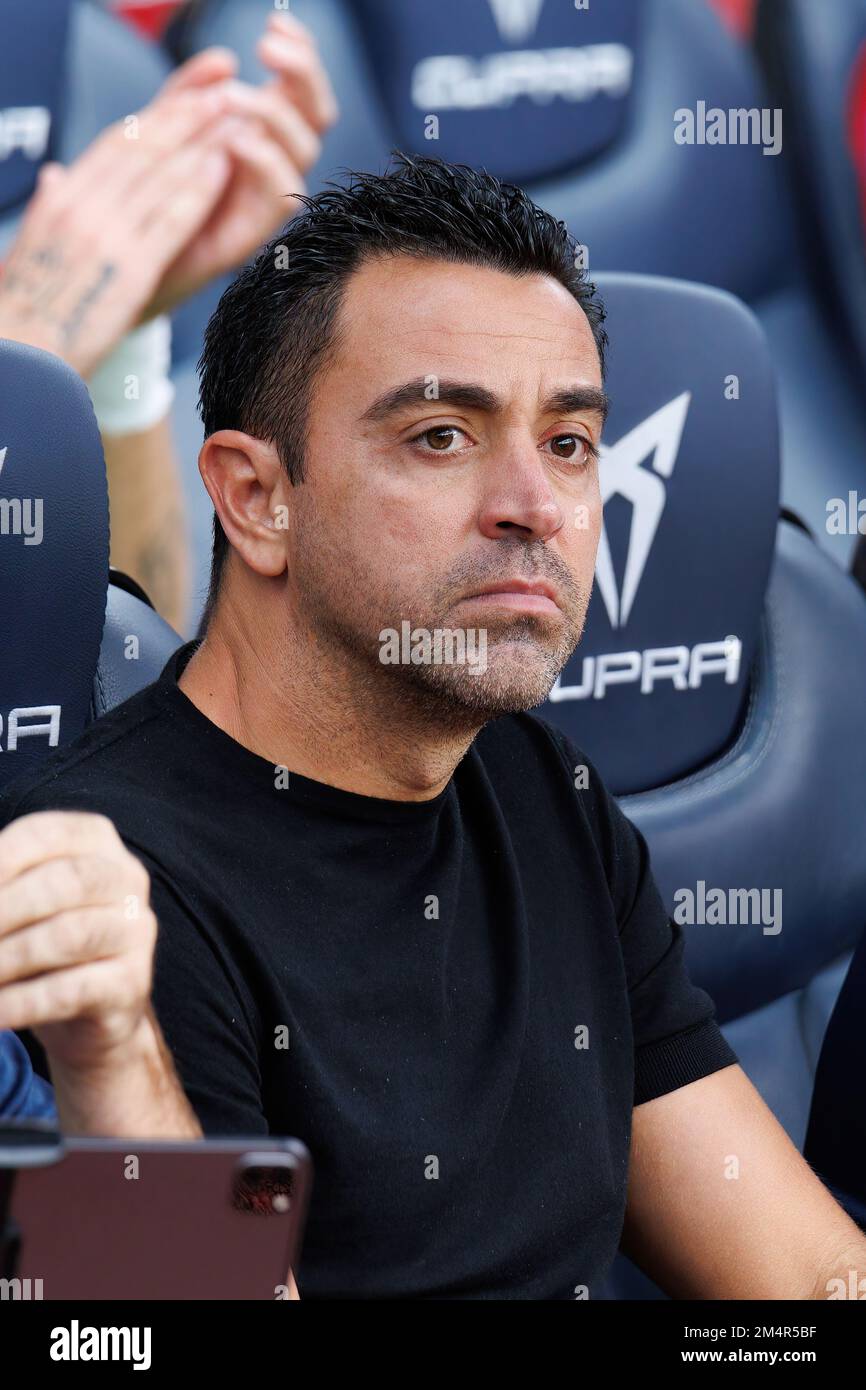 BARCELONA - SEP 17: The manager Xavi in action during the La Liga match ...