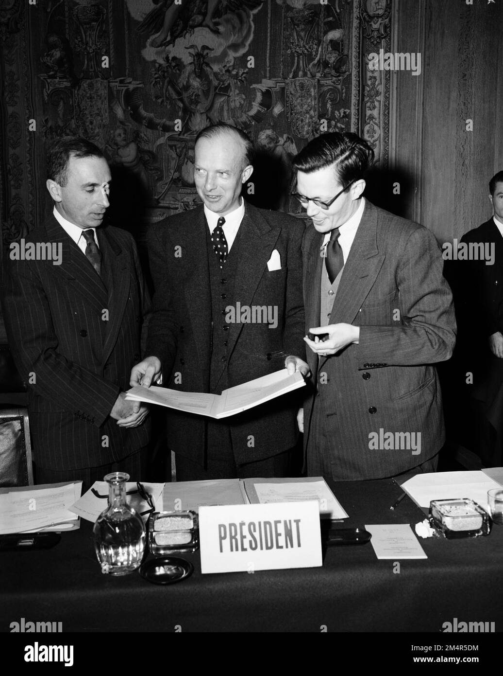 European Payments Union Agreement is Signed. Photographs of Marshall ...