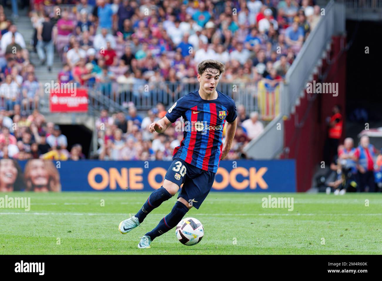 BARCELONA - SEP 17: Gavi in action during the La Liga match between FC ...