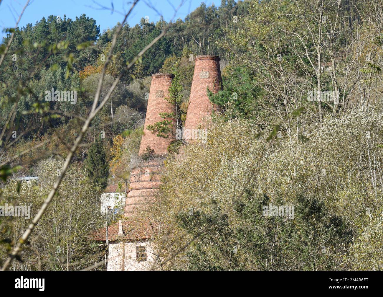 Old kilns for calcining iron in Sopuerta Stock Photo - Alamy