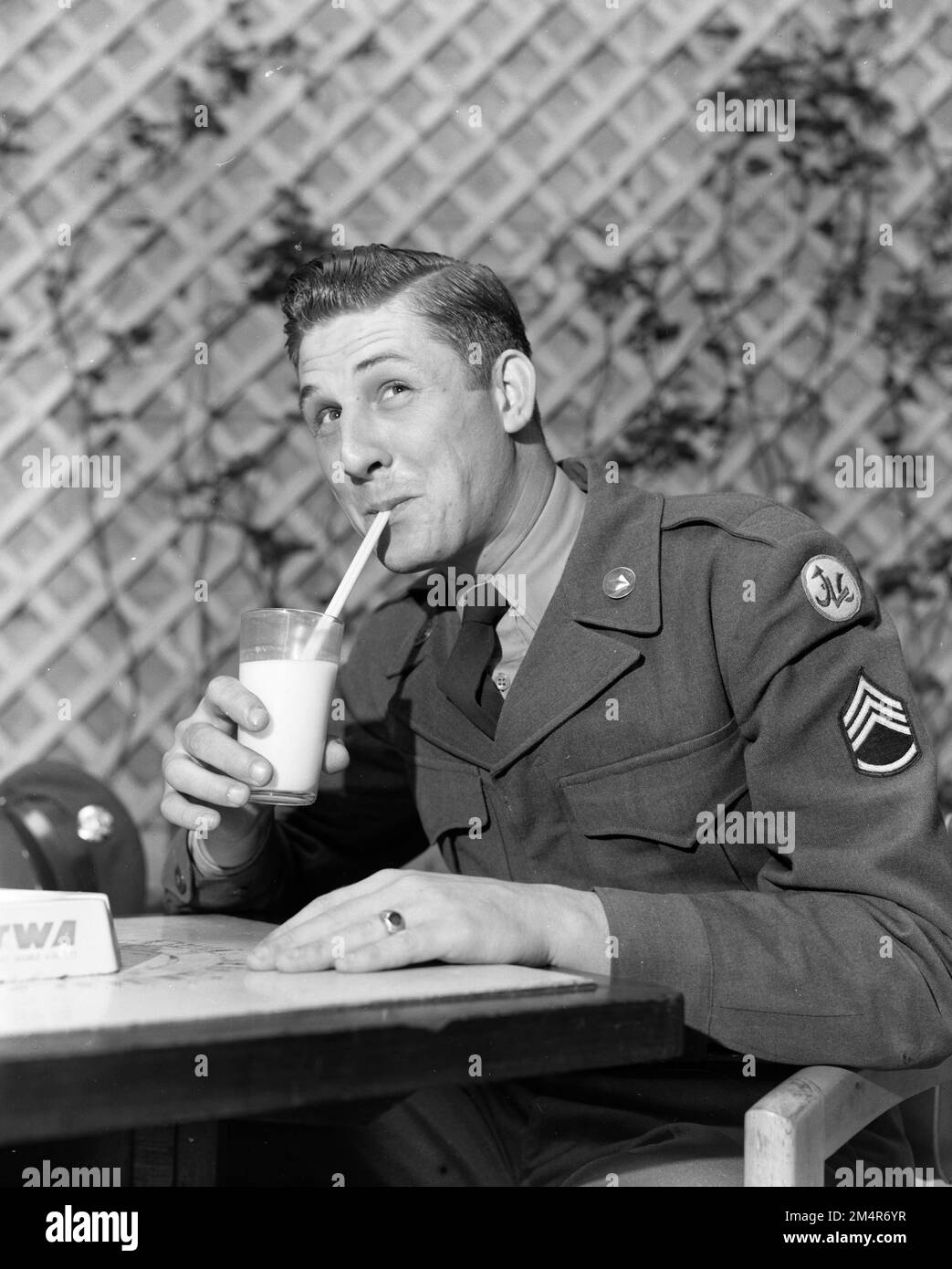 French Milk for American Army (pix of American Staff Sergeant ...