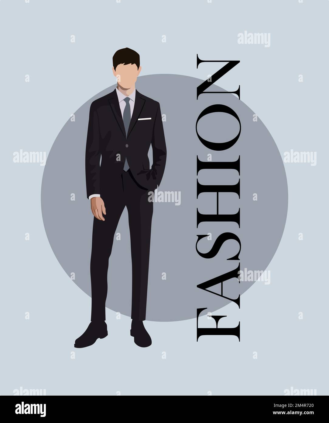 Stylish man in a flat style on an interesting and stylish background ...