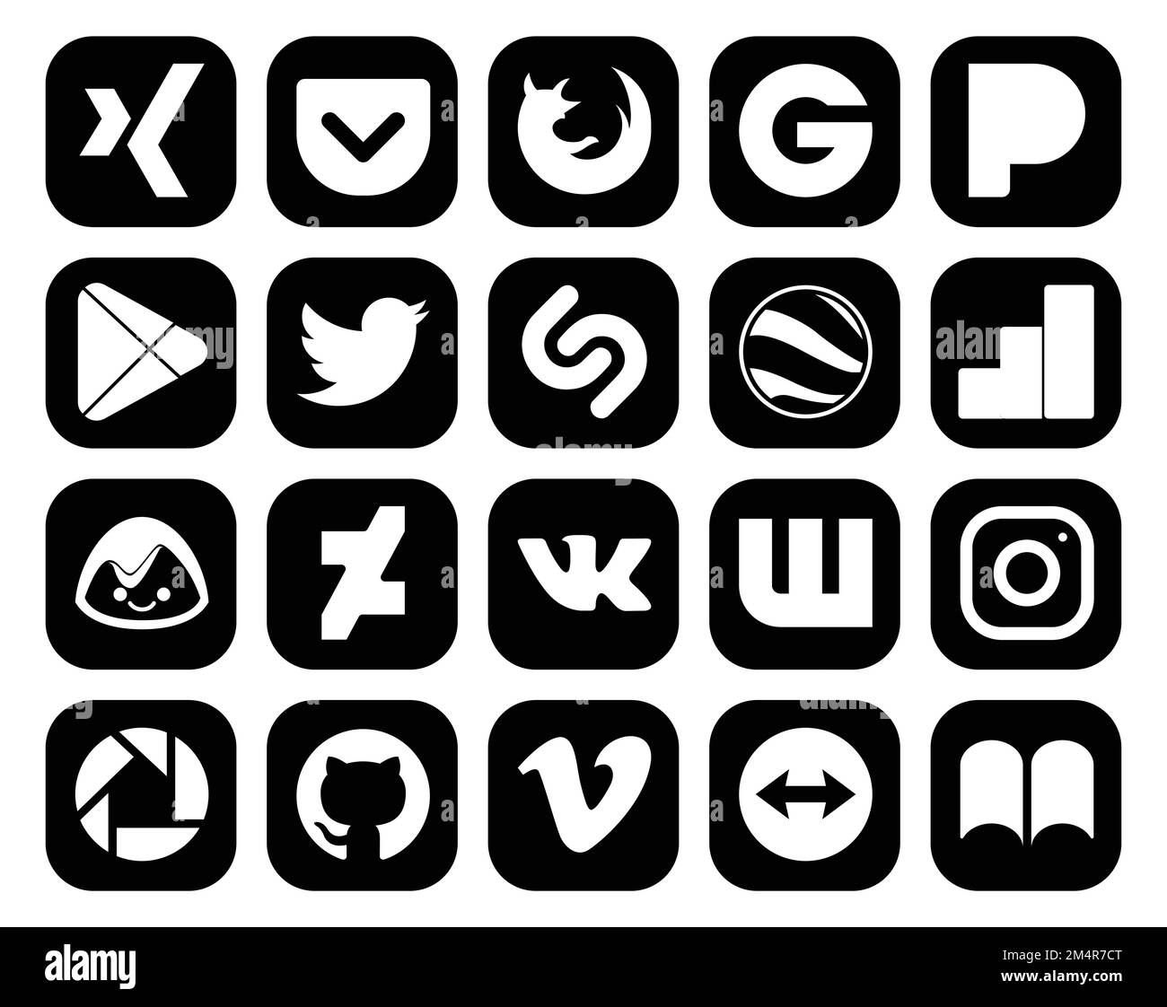 20 Social Media Icon Pack Including instagram. vk. twitter. deviantart ...