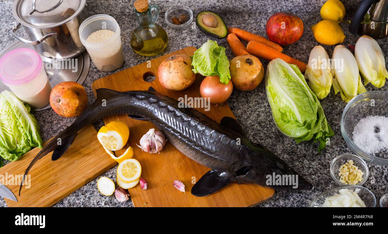 Sturgeon fish catch hi-res stock photography and images - Alamy