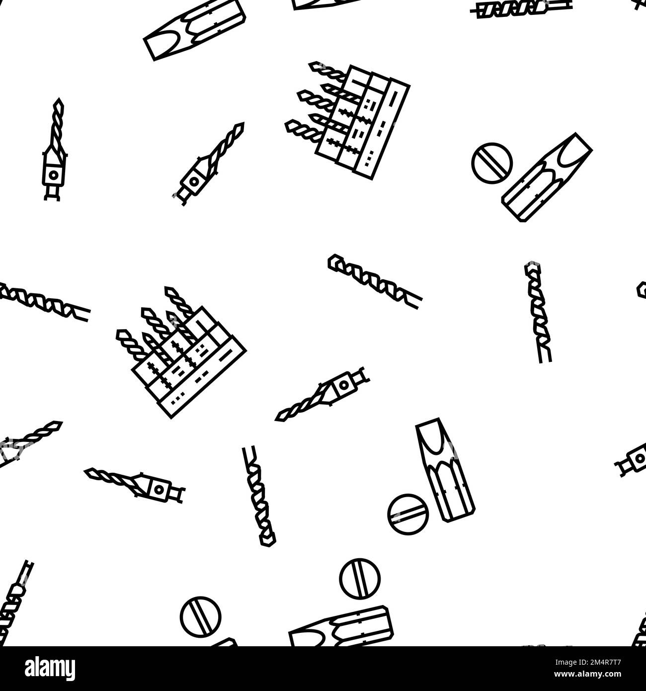 drill equipment construction vector seamless pattern Stock Vector Image ...