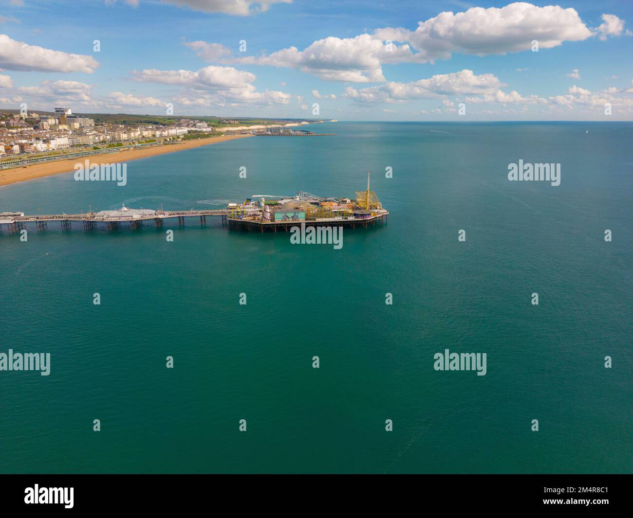 An aerial view of the Brighton pier Stock Photo - Alamy
