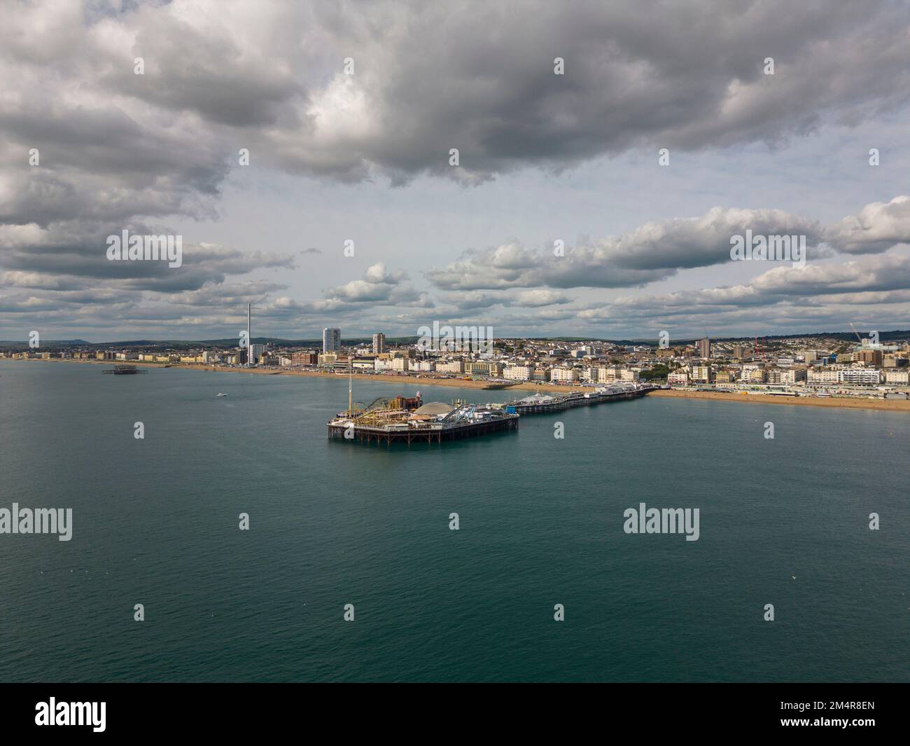 An aerial view of the Brighton pier Stock Photo - Alamy