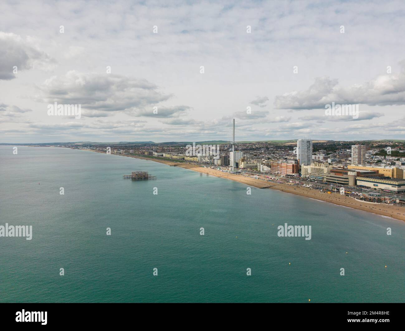 An aerial view of the Brighton pier Stock Photo - Alamy