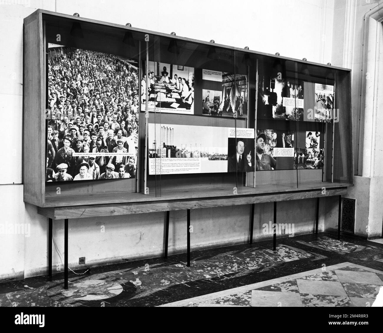 Labor Union Exhibit Case, USIS. Photographs of Marshall Plan Programs ...