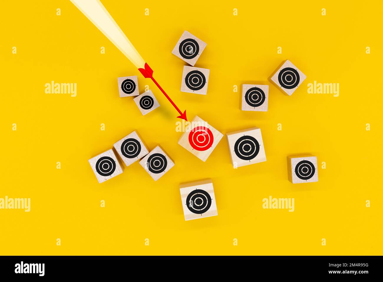 The concept of hitting a target with an arrow Stock Photo - Alamy