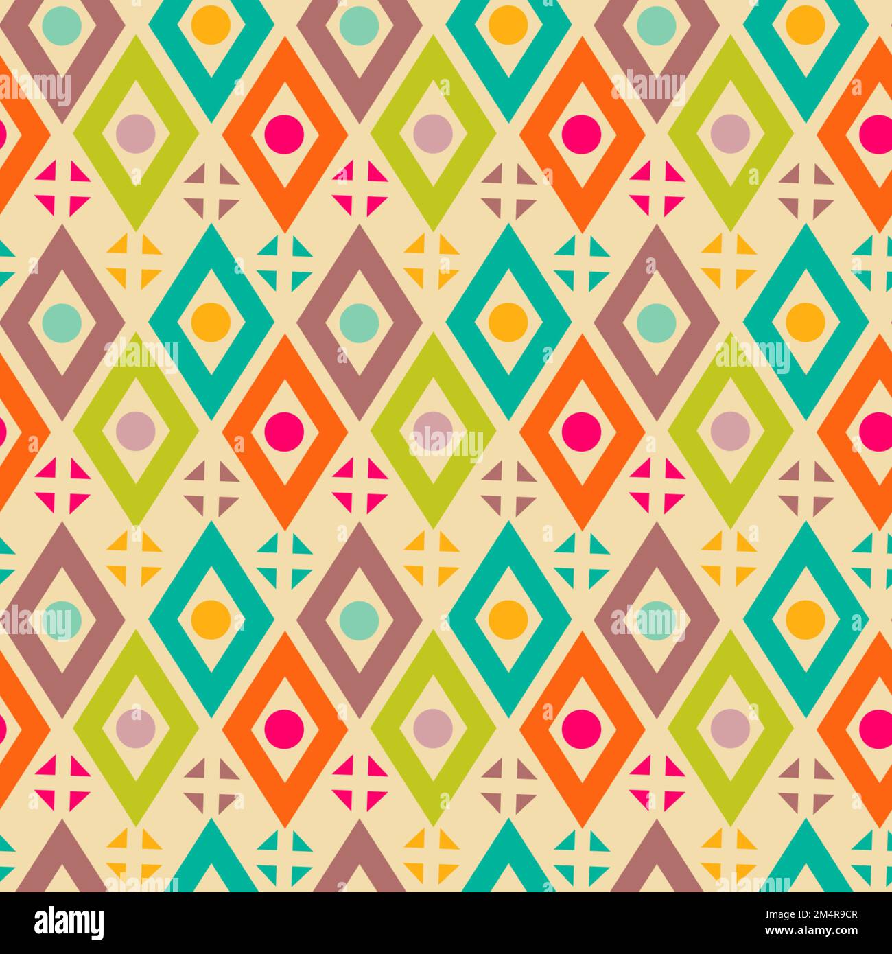 Seamless retro texture with rhombus Stock Photo - Alamy