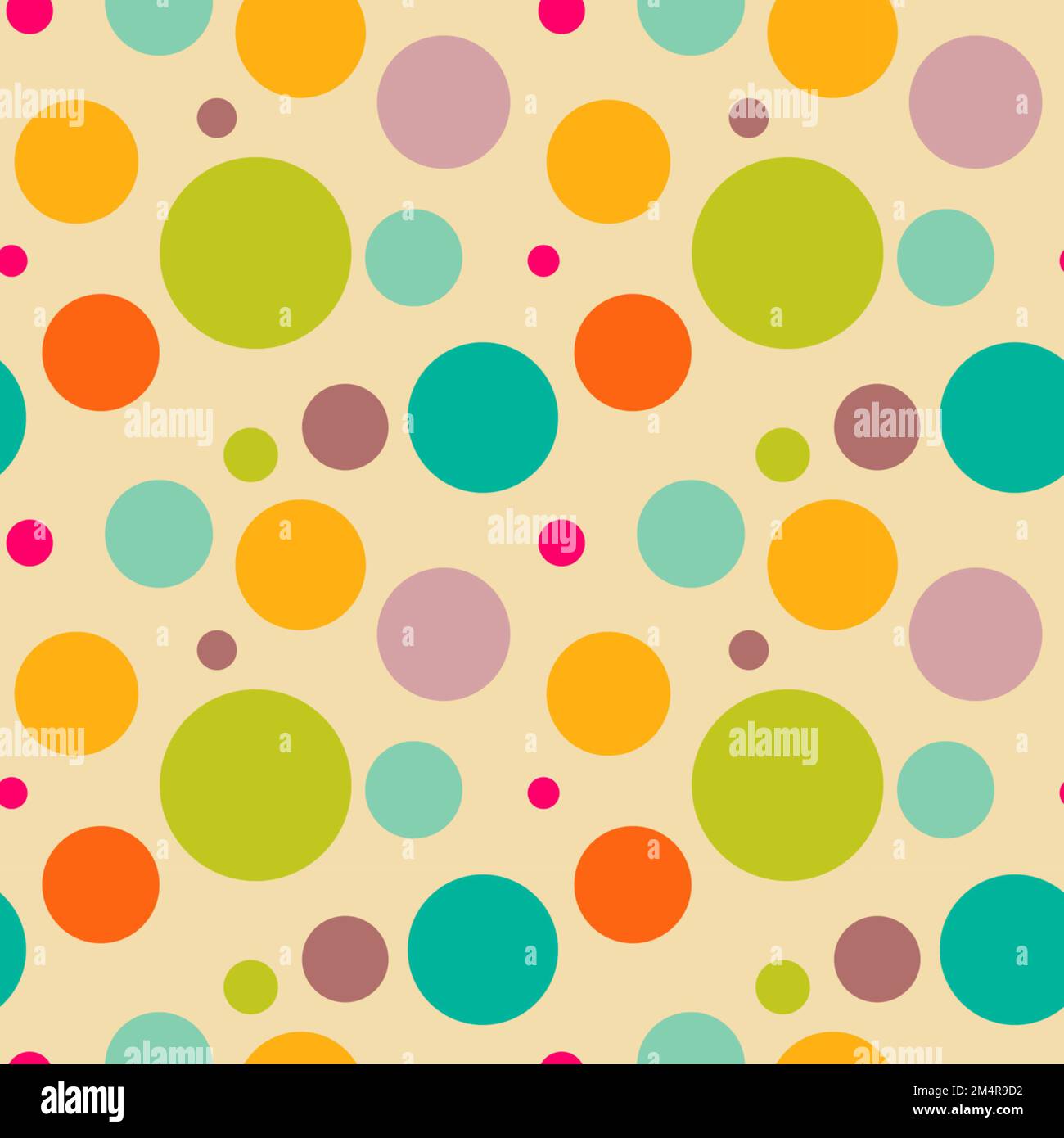 Seamless retro texture with circles Stock Photo - Alamy
