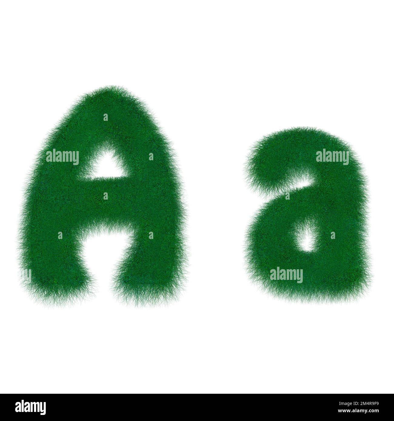 Moss green letter A Stock Photo - Alamy
