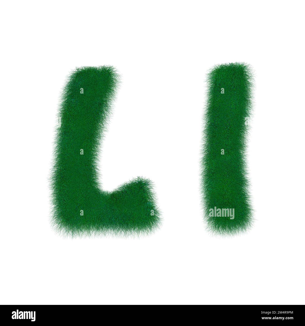 Moss green letter L Stock Photo - Alamy