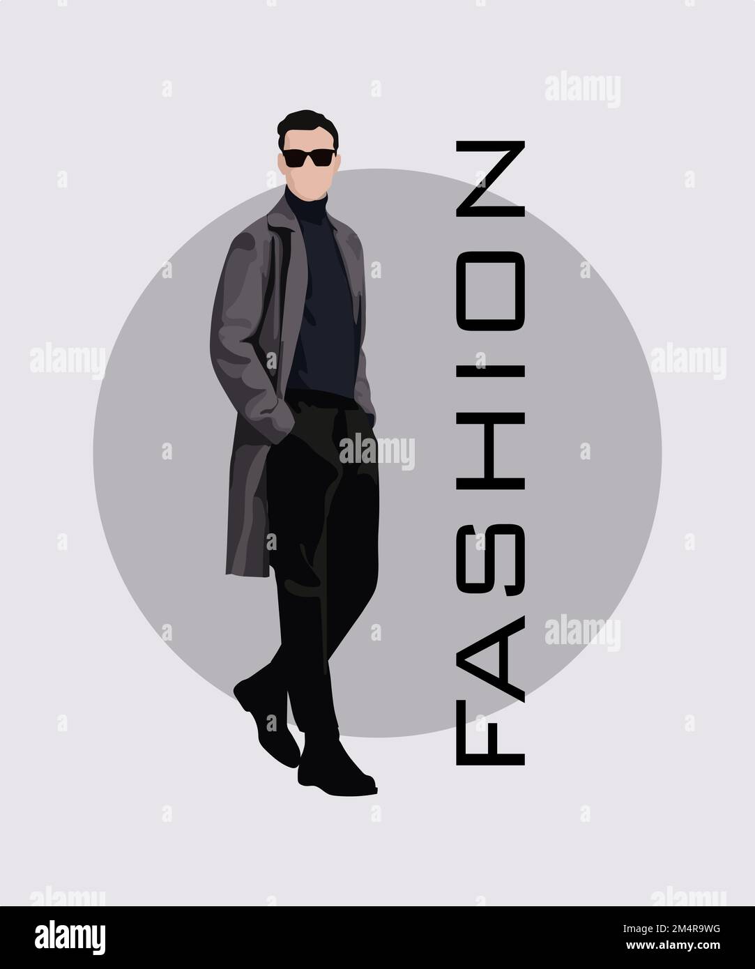 Stylish man. Stylish guy on an interesting gray background with the ...