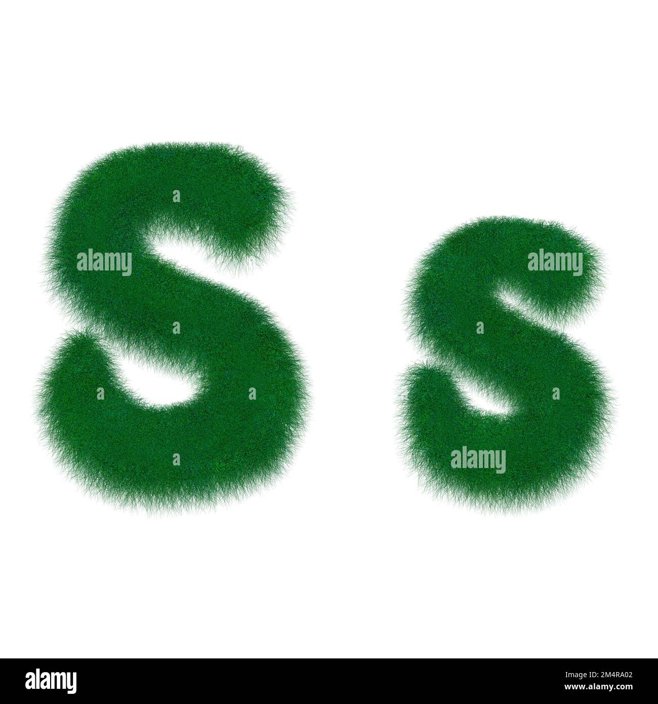 Moss green letter S Stock Photo - Alamy