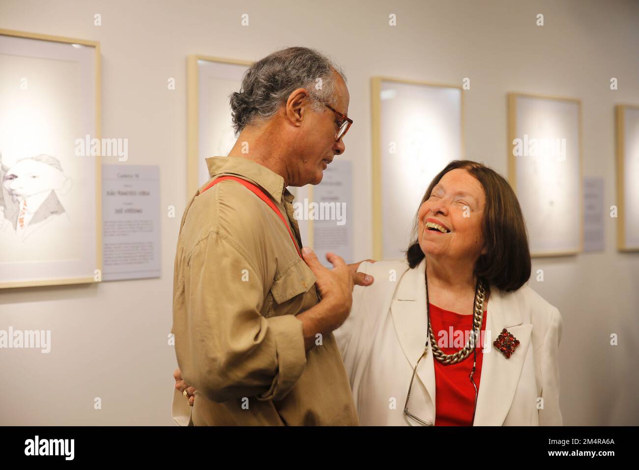 Brazilian writer Nélida Piñon speaks among other authors members of the ...