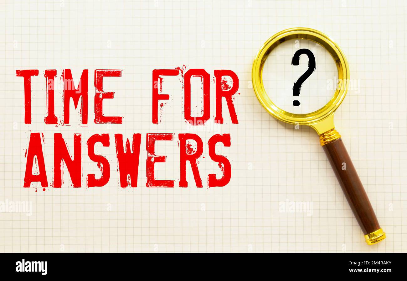 TIME FOR ANSWERS text on sticker on chart ,with calculator and ...