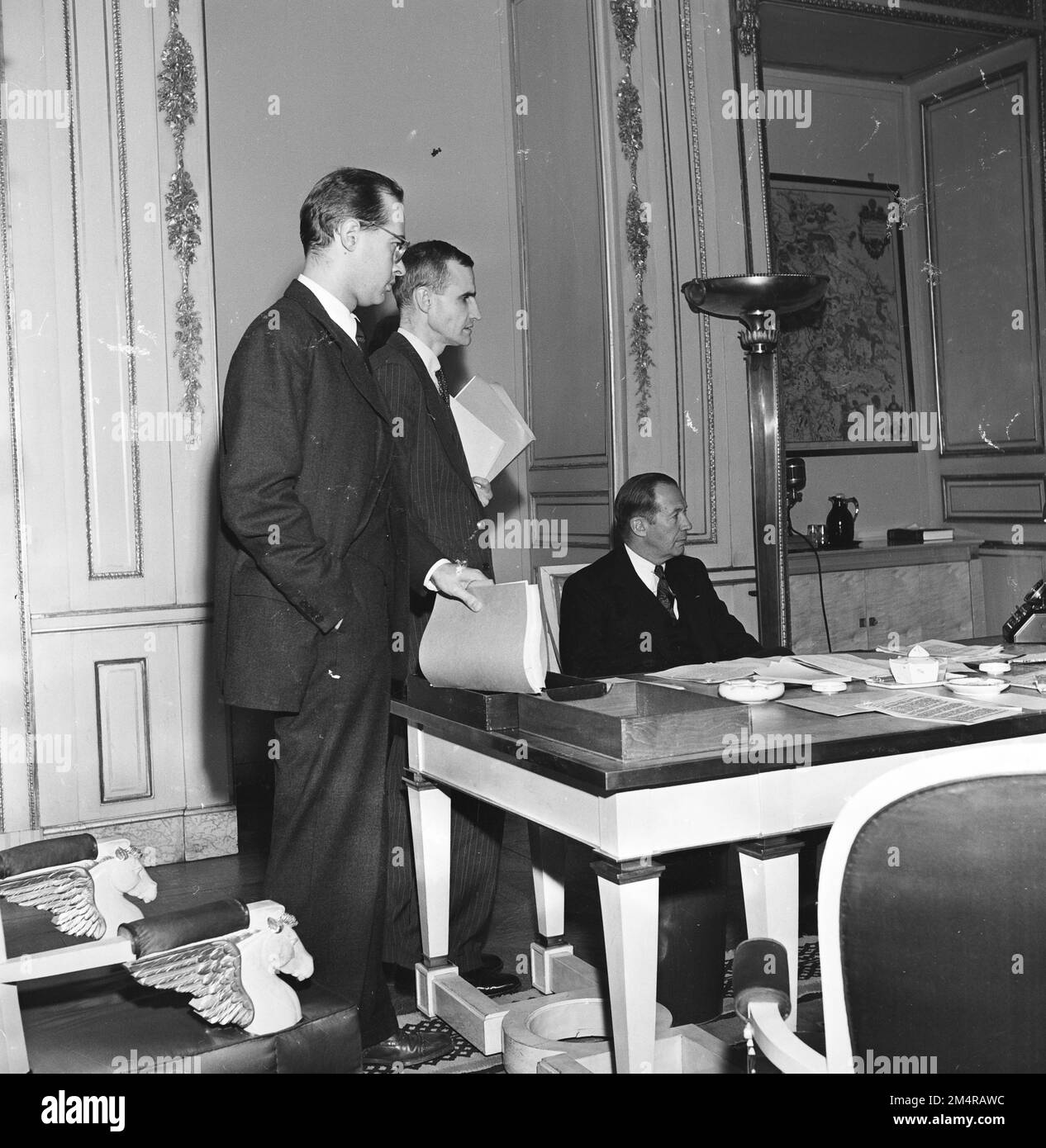 Wm. C. Foster Visits ECA Headquarters in Paris. Photographs of Marshall ...