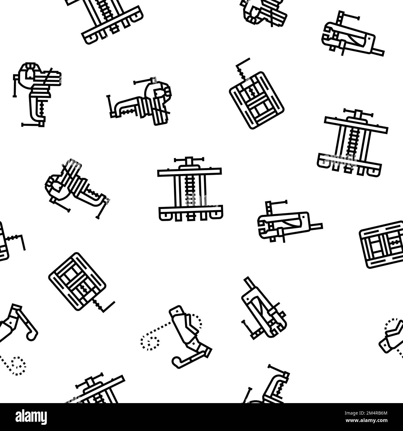 clamp vice grip tool metal vector seamless pattern Stock Vector Image ...