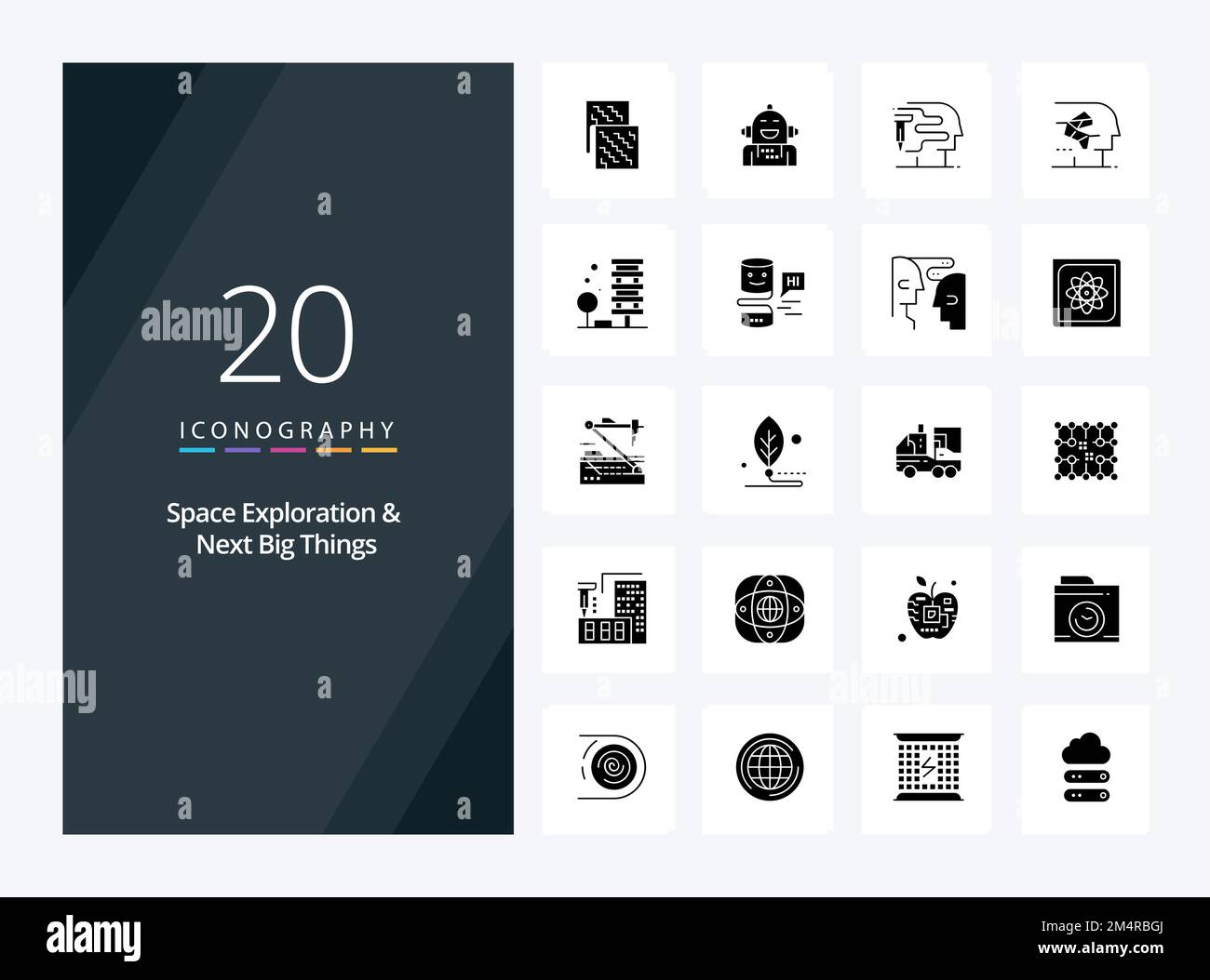 20 Space Exploration And Next Big Things Solid Glyph icon for ...
