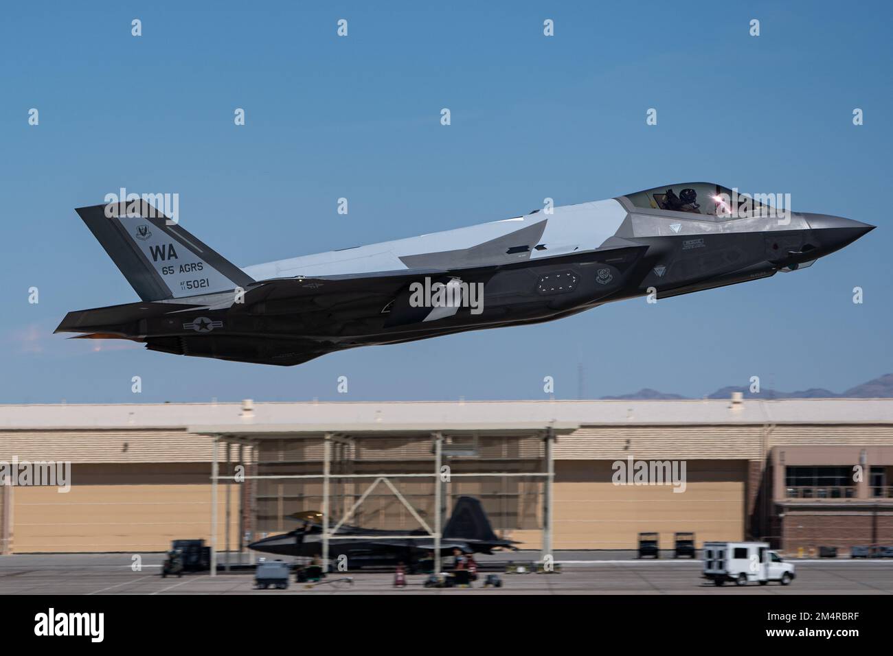 An F-35A Lightning II flown by a 65th Aggressor Squadron (AGRS) pilot ...