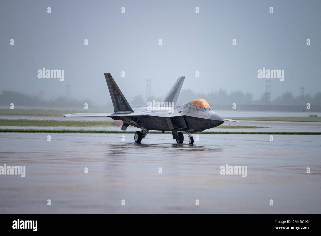 A U.S. Air Force F-22A Raptor assigned to the 3rd Wing, Joint Base ...