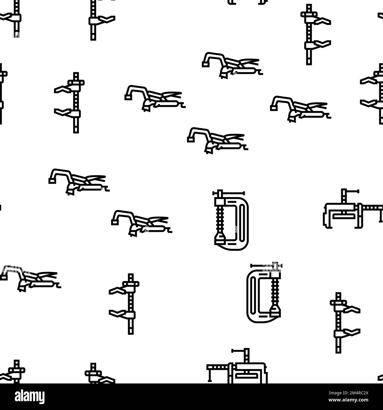 clamp vice grip tool metal vector seamless pattern Stock Vector Image ...
