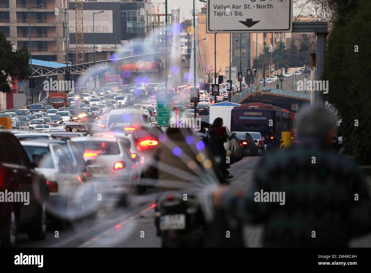 Tehran, Tehran, Iran. 20th Dec, 2022. In a traffic jam, vehicles ...