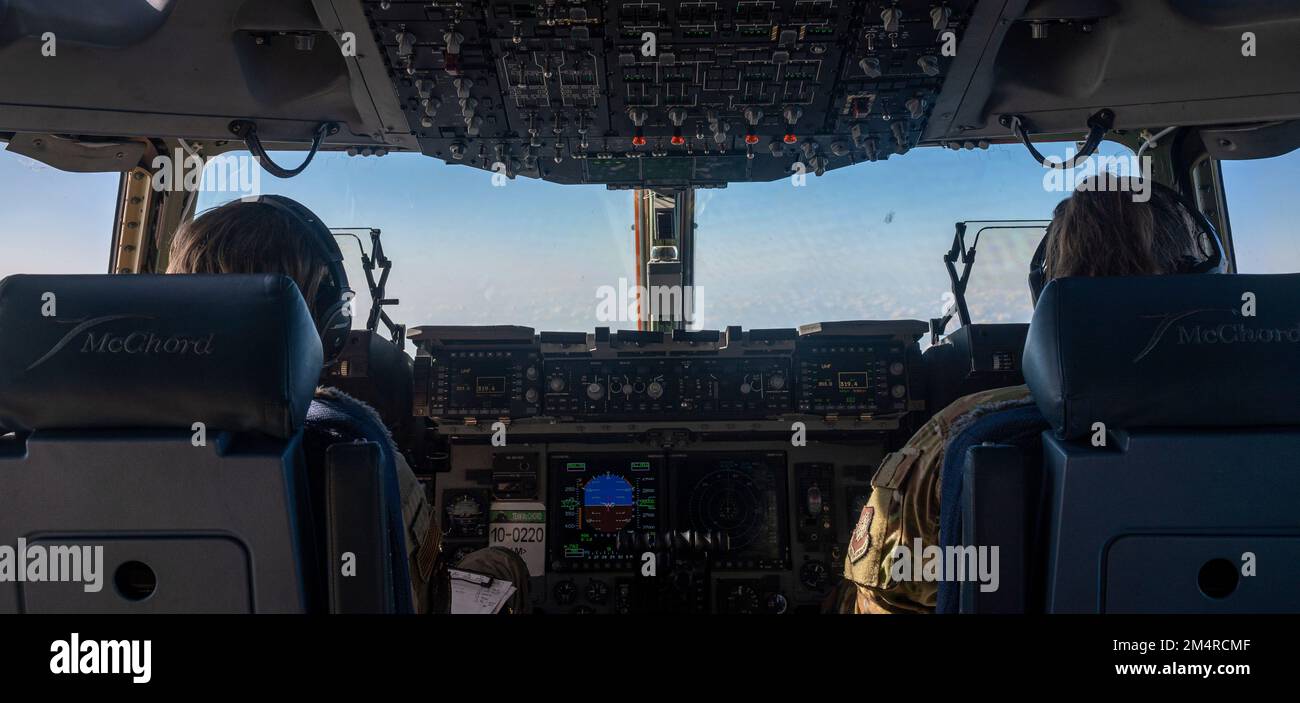 U.S. Air Force Capt. Kaitlyn Hawkinson (left) and Capt. Beth ...