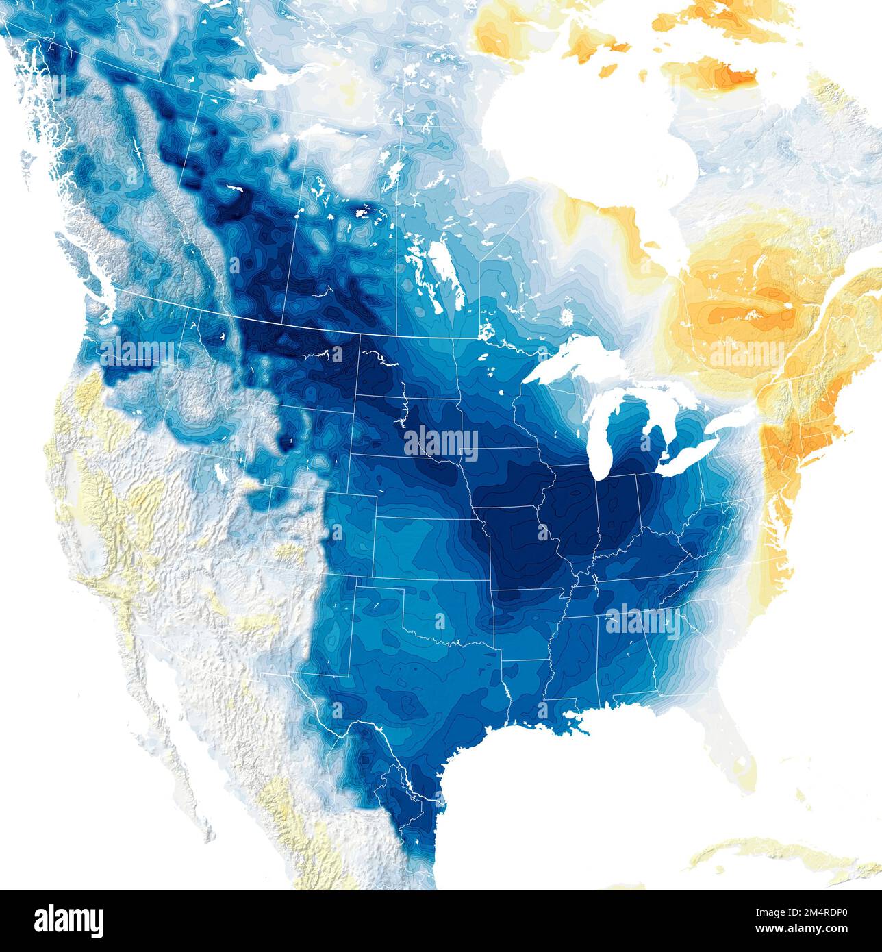Us And Canada Temperature Map