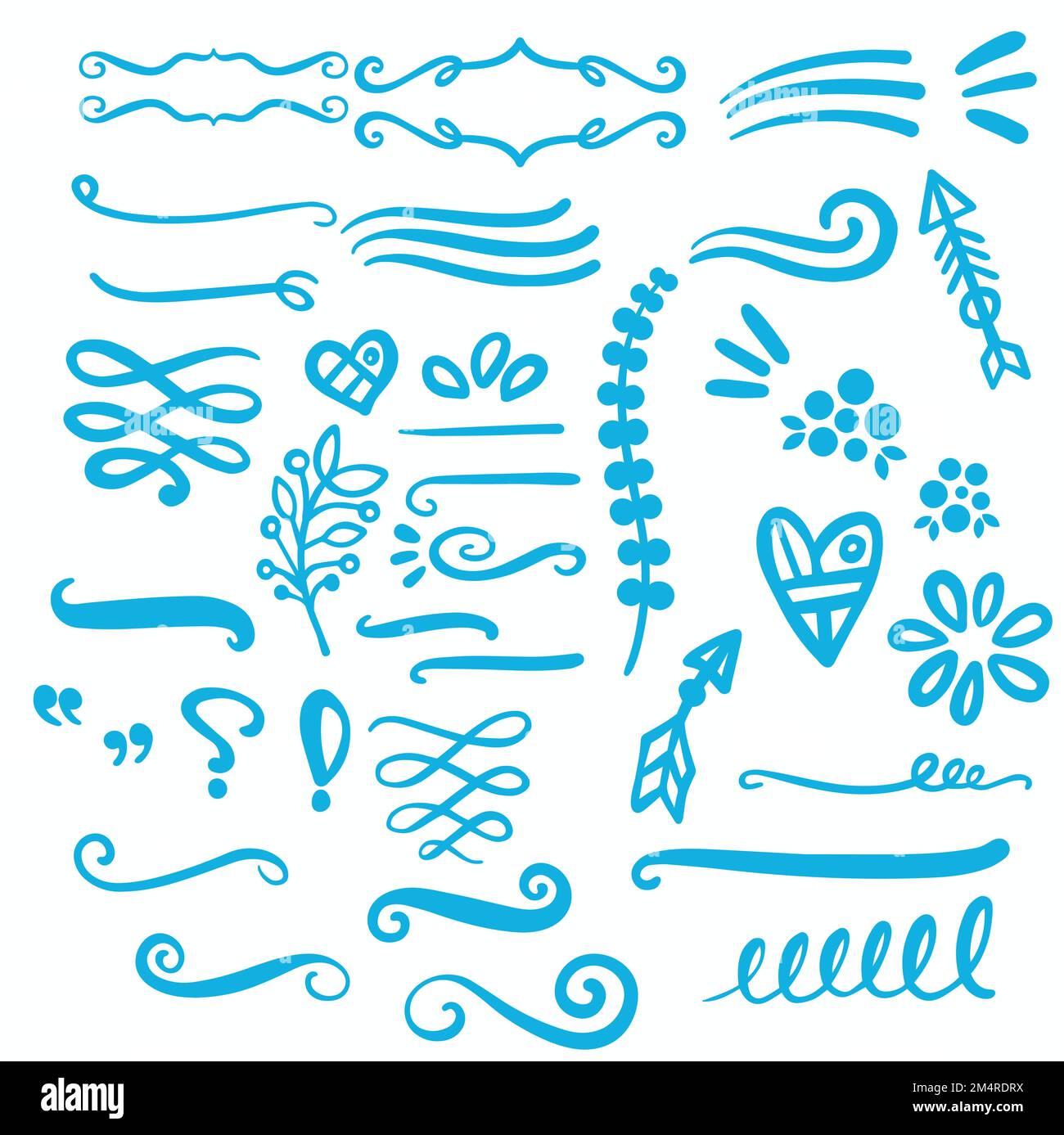 Blue Swirls with Swoosh Vector Accent Line Work Stock Vector Image ...
