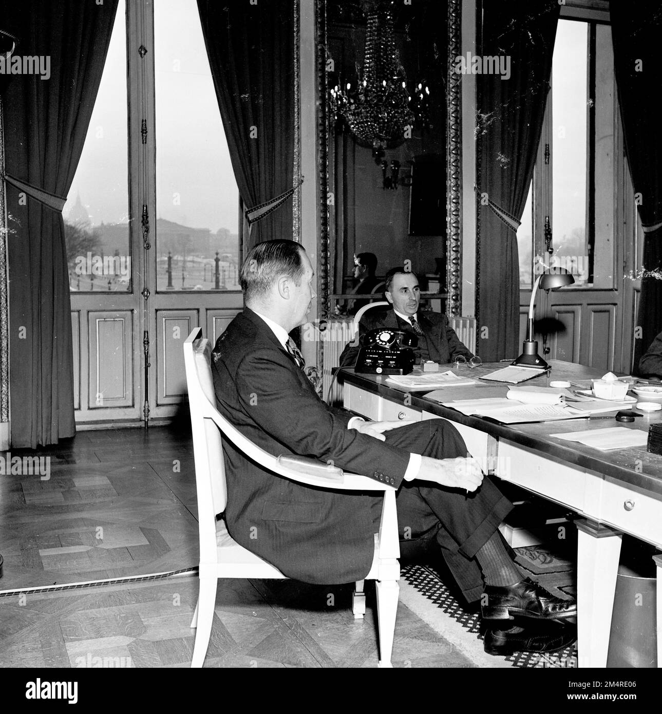 Wm. C. Foster Visits ECA Headquarters in Paris. Photographs of Marshall ...
