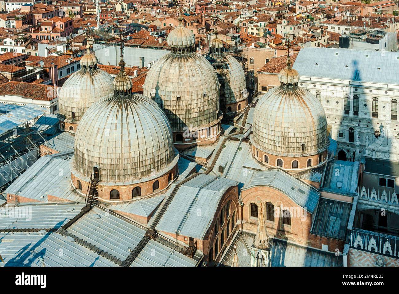 Venice, Italy - April 11, 2007: overlooking the beautiful city and old ...