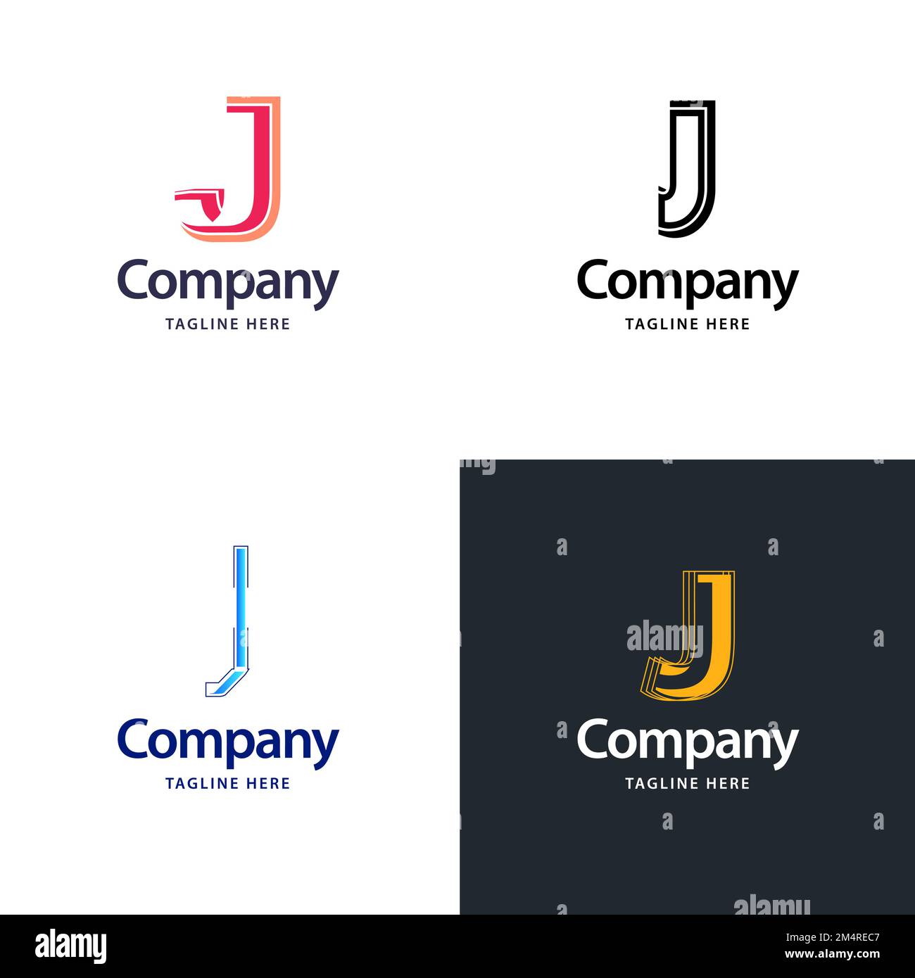 J minimalistic logo hi-res stock photography and images - Alamy