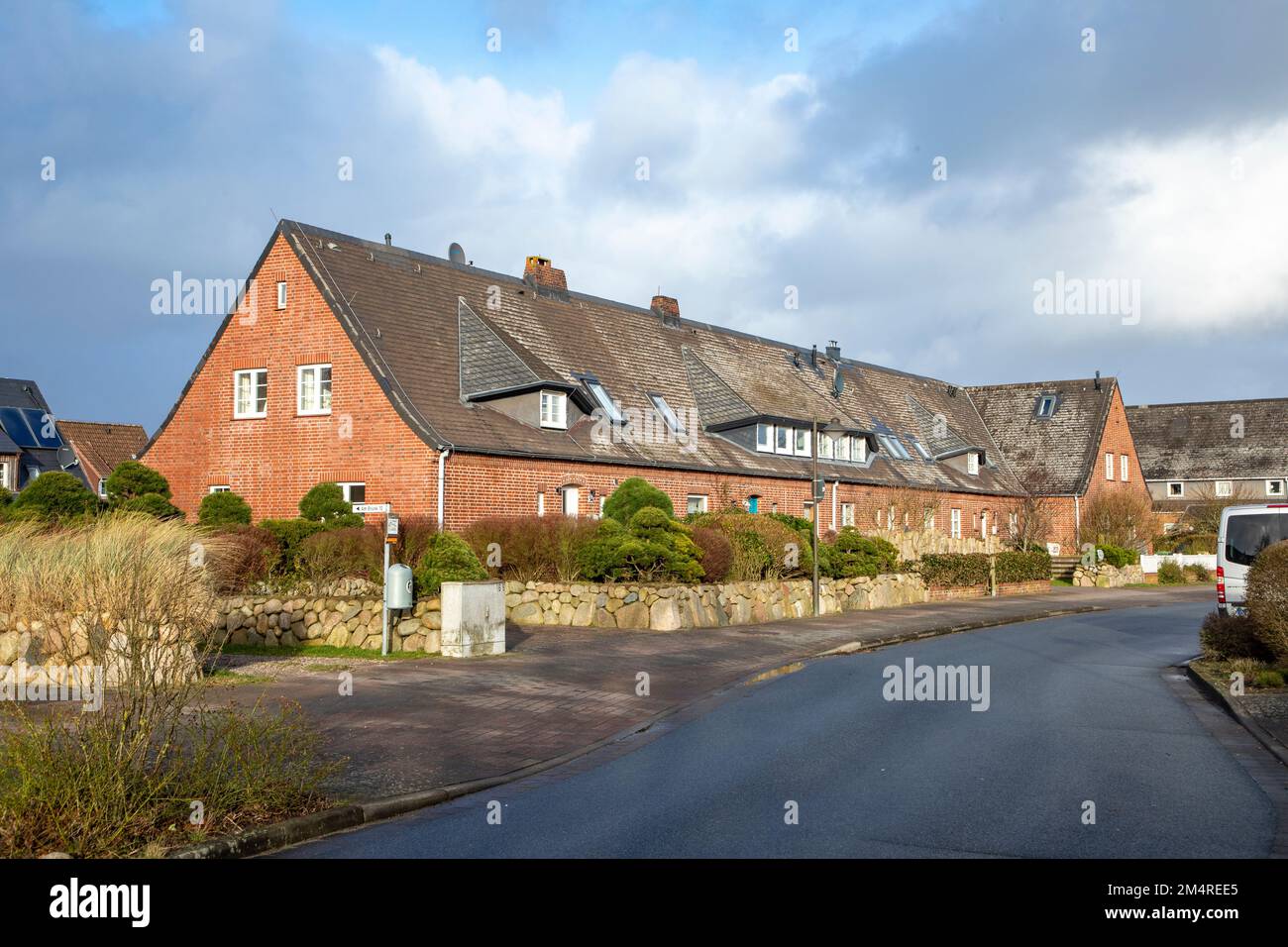 List, Germany - February 17, 2022: scenic old historic brick houses in ...